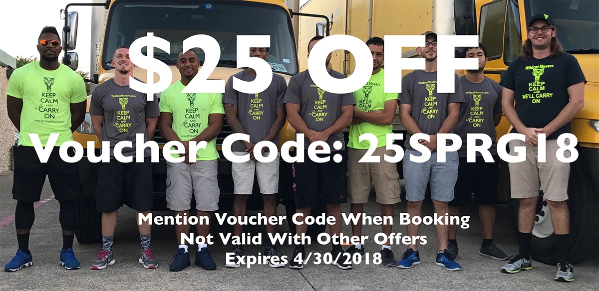 $25 OFF Spring 2018 Moving Services Plano Addison Dallas